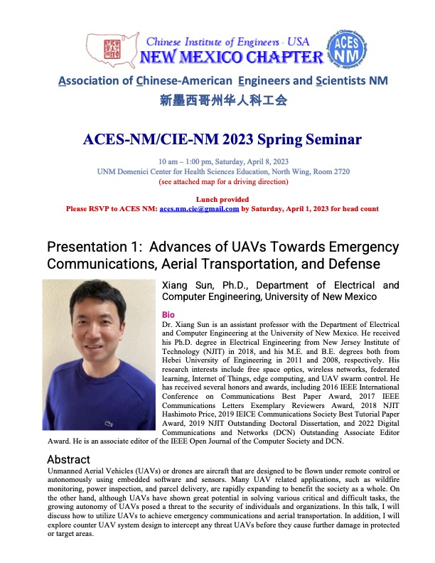 2023 Spring Seminar - Chinese Institutes of Engineers - New Mexico
